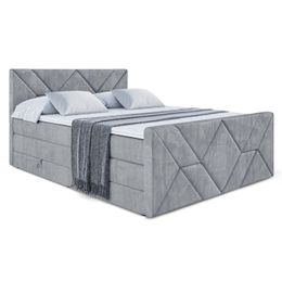 BOXSPRINGBETT BARWA-Z KING - 160x200 - H3/H4 - Grau