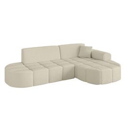 ECKSOFA Ottomane Rechts LIVO-L1 - 252x173x79,5 cm Beige