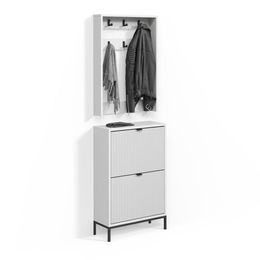 GARDEROBE Aterno Wei&szlig; Set, 2 Teile