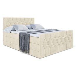 BOXSPRINGBETT VELANTO-Z KING - 200 x 200 - H3/H4 - Beige