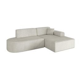 ECKSOFA Ottomane Rechts IREA-L1-v3 - 232x165x77 cm Creme