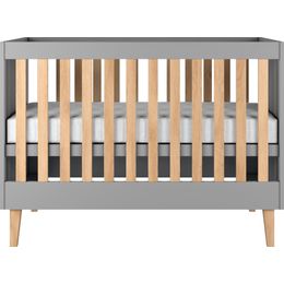 GITTERBETT Nesto H&ouml;henverstellbar 60/120 cm Grau
