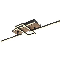 Globo LED-Deckenleuchte Colli Opal/Schwarz/Braun max.30 Watt Deckenlampe