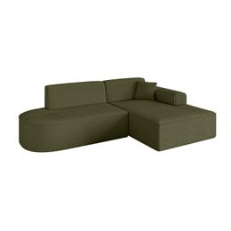 ECKSOFA Ottomane Rechts IREA-L1-v3 - 232x165x77 cm Gr&uuml;n