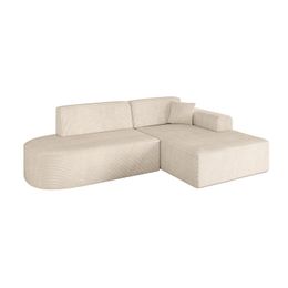 ECKSOFA Ottomane Rechts IREA-L1-v3 - 232x165x77 cm Beige