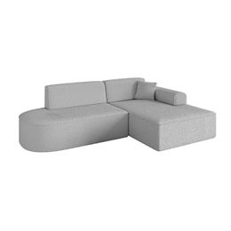 ECKSOFA Ottomane Rechts IREA-L1-v3 - 232x165x77 cm Hellgrau