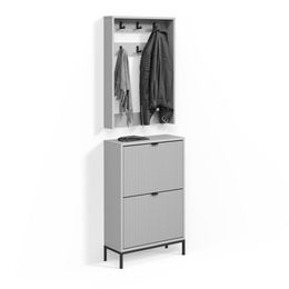 GARDEROBE Aterno Grau Set, 2 Teile