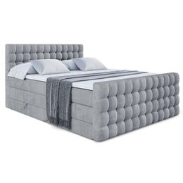 BOXSPRINGBETT VIONE-Z KING - 120 x 200 - H3/H4 - Grau