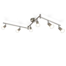 DECKENSTRAHLER Aub 6-flammig 108/8/15 cm
