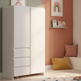 Kinderkleiderschrank Elio Wei&szlig; ca. 95x180x56 cm