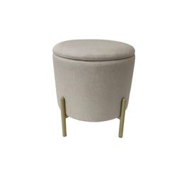 ECHTWERK Hocker Logan Creme mit Stauraum