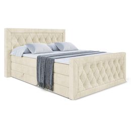 BOXSPRINGBETT NOEL-Z KING - 160 x 200 - H3/H4 - Beige