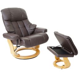 MCA RELAXSESSEL XXL MIT HOCKER Braun