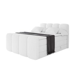 BOXBETT mit Matratze H3|H4 und Lattenrost - NINA-Z KING - 180x200 cm - Wei&szlig;