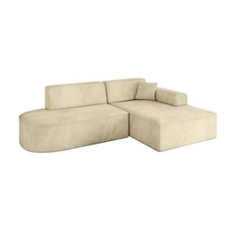 ECKSOFA Ottomane Rechts IREA-L1-v3 - 232x165x77 cm Beige