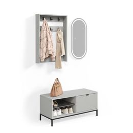 GARDEROBE Aterno Grau Set, 3 Teile