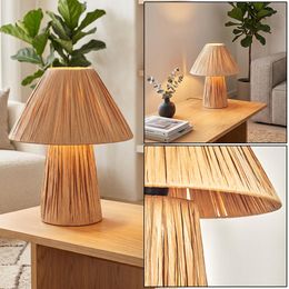 hofstein Pilzlampe Paiol Tischleuchte Beige, Naturfarben, 1-flammig