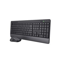 Trust Trezo komfortables Set aus kabelloser Tastatur und Maus