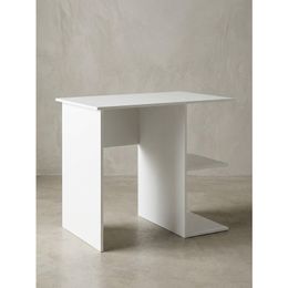 KADIMA DESIGN Schreibtisch &ndash; Wei&szlig;, 82x60x76 cm, kompakt, mit Ablage