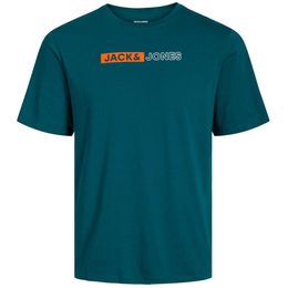 Jack & Jones Herren Gro&szlig;e Gr&ouml;&szlig;en | Jack&Jones T-Shirt mit Label-Print Farbe gr&uuml;n Gr&ouml;&szlig;e: 3XL
