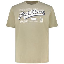 Jack & Jones Herren Gro&szlig;e Gr&ouml;&szlig;en | Jack&Jones T-Shirt mit Label-Print Farbe oliv Gr&ouml;&szlig;e: 8XL