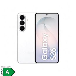 Samsung Galaxy S26 256GB 5G, White Smartphone (6,3 Zoll, 50 MP, Triple-Kamera, 4.300-mAh, Deca-Core, Fingerabdrucksensor, Gesichtserkennung, wei&szlig;)