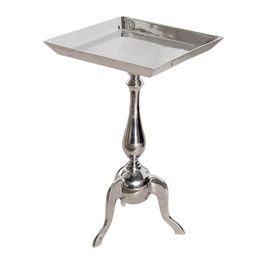 Riess Ambiente riess-ambiente Beistelltisch TRAYFUL - 55cm silber Aluminium Tablett-Tisch