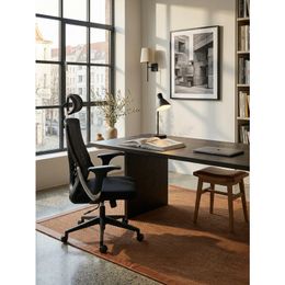 KADIMA DESIGN B&uuml;rostuhl Schwarz Mesh mit Kopfst&uuml;tze, Lendenst&uuml;tze, Wippfunktion und H&ouml;henverstellung, bis 120 kg