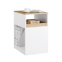 sobuy Rollcontainer, Wei&szlig;, Holzwerkstoff, 40x65x50 cm, Arbeitszimmer, Container