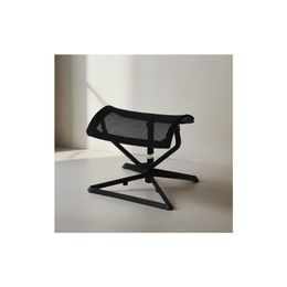 KADIMA DESIGN Fu&szlig;auflage Schwarz Stoff H&ouml;henverstellbar f&uuml;r Schreibtisch 43x33x46 LEGpro