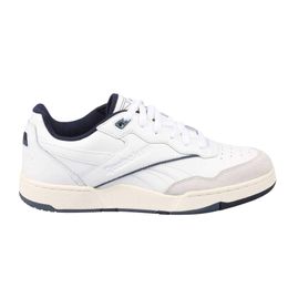 Reebok - "BB 4000 II" Sneaker f&uuml;r Herren, Leder (Wei&szlig;/Marine)
