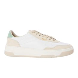 BOSS - "Baltimore" Sneaker f&uuml;r Damen, Leder, niedrig geschnitten (Wei&szlig;)