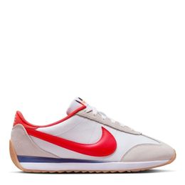 Nike - "Waffle Debut" Sneaker f&uuml;r Damen, Wildleder, Keilabsatz (Wei&szlig;/Blau/Rot)
