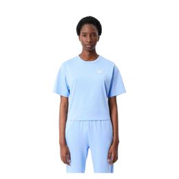 Lacoste - T-Shirt f&uuml;r Damen, Dicke Baumwolle, leger (Hellblau)