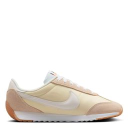 Nike - "Waffle Debut" Sneaker f&uuml;r Damen, Wildleder, Keilabsatz (Naturwei&szlig;/Gummi Rosa)