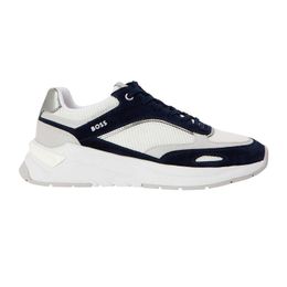 BOSS - "Skylar" Sneaker f&uuml;r Damen, Wildleder (Wei&szlig;)