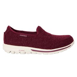 Skechers - "Go Walk" Sneaker f&uuml;r Damen, Wollmischung (Burgunderrot)