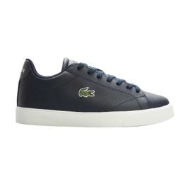 Lacoste - "Lerond Set" Krokodil Sneaker f&uuml;r Herren, Leder, Flach (Marine/Wei&szlig;)