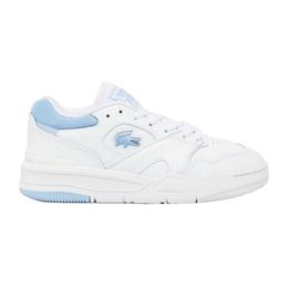 Lacoste - "Lineshot" Sneaker f&uuml;r Damen, Leder (Wei&szlig;/Blau)