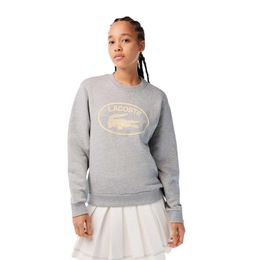 Lacoste - Sweatshirt f&uuml;r Damen, Bio-Baumwolle, lose Passform (Grau)