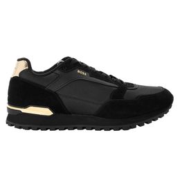 BOSS - "Parkour" Athletisch Sneaker f&uuml;r Herren, Wildleder (Schwarz)