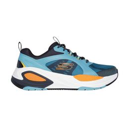 Skechers - Mono Mesh Sneaker f&uuml;r Herren (Blau/Orange)