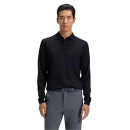 BOSS - "Lanciomne" Poloshirt f&uuml;r Herren, Lang&auml;rmlig (Dunkelblau)