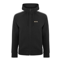 BOSS - Hoodie mit durchgehendem Rei&szlig;verschluss f&uuml;r Herren, Regul&auml;r (Schwarz)
