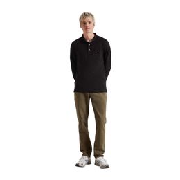 Farah - Poloshirt f&uuml;r Herren, Baumwollmischung, Lang&auml;rmlig (Schwarz)