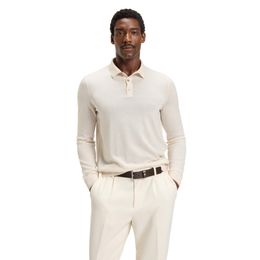 BOSS - "Lanciomne" Poloshirt f&uuml;r Herren, Lang&auml;rmlig (Wei&szlig;)