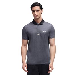 BOSS - Poloshirt f&uuml;r Herren, meliert (Schwarz)
