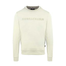Aquascutum - Sweatshirt f&uuml;r Herren, Gerippter Kragen (Butterfarben)