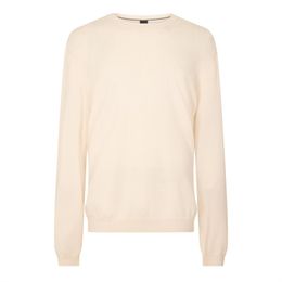 BOSS - Sweatshirt f&uuml;r Herren, Rundhalsausschnitt, Regul&auml;r, Lang&auml;rmlig (Wei&szlig;)