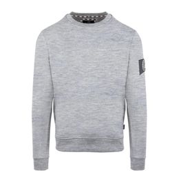 Aquascutum - Sweatshirt f&uuml;r Herren, Gerippter Kragen (Grau)